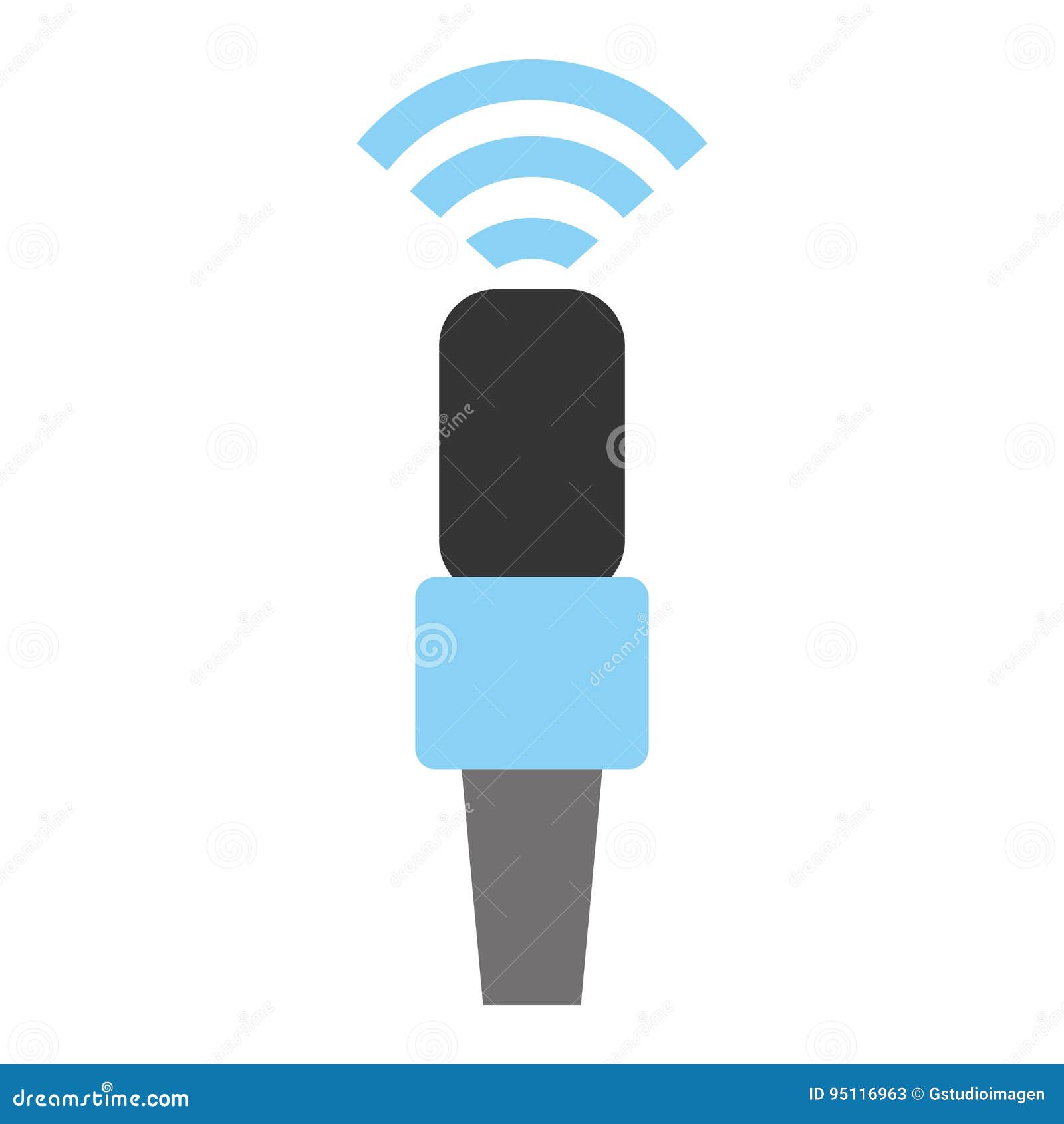 Professional Microphone Transmit Stock Vector - Illustration of ...