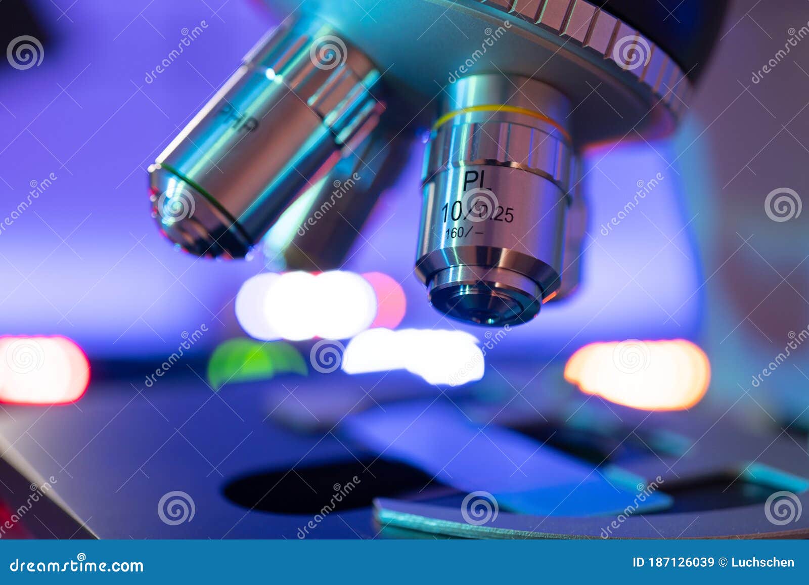 Professional Microscope in Biological Laboratory Stock Image - Image of ...