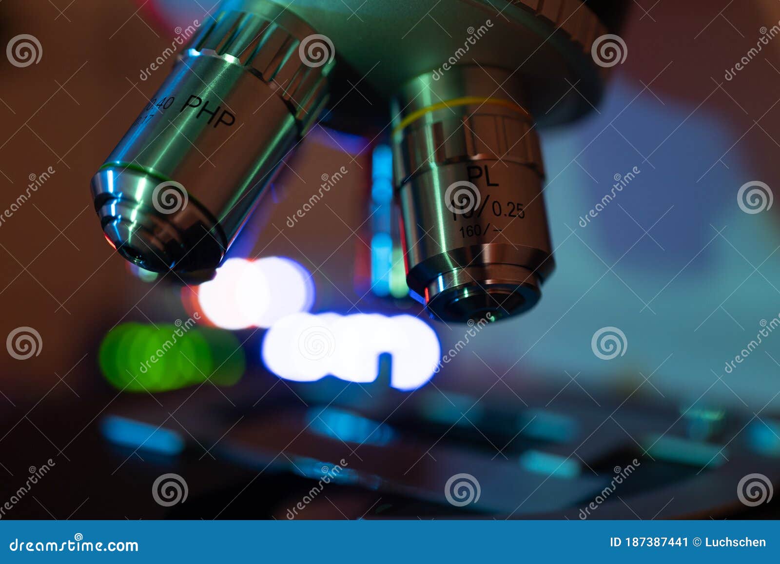 Professional Microscope in Biological Laboratory Stock Image - Image of ...
