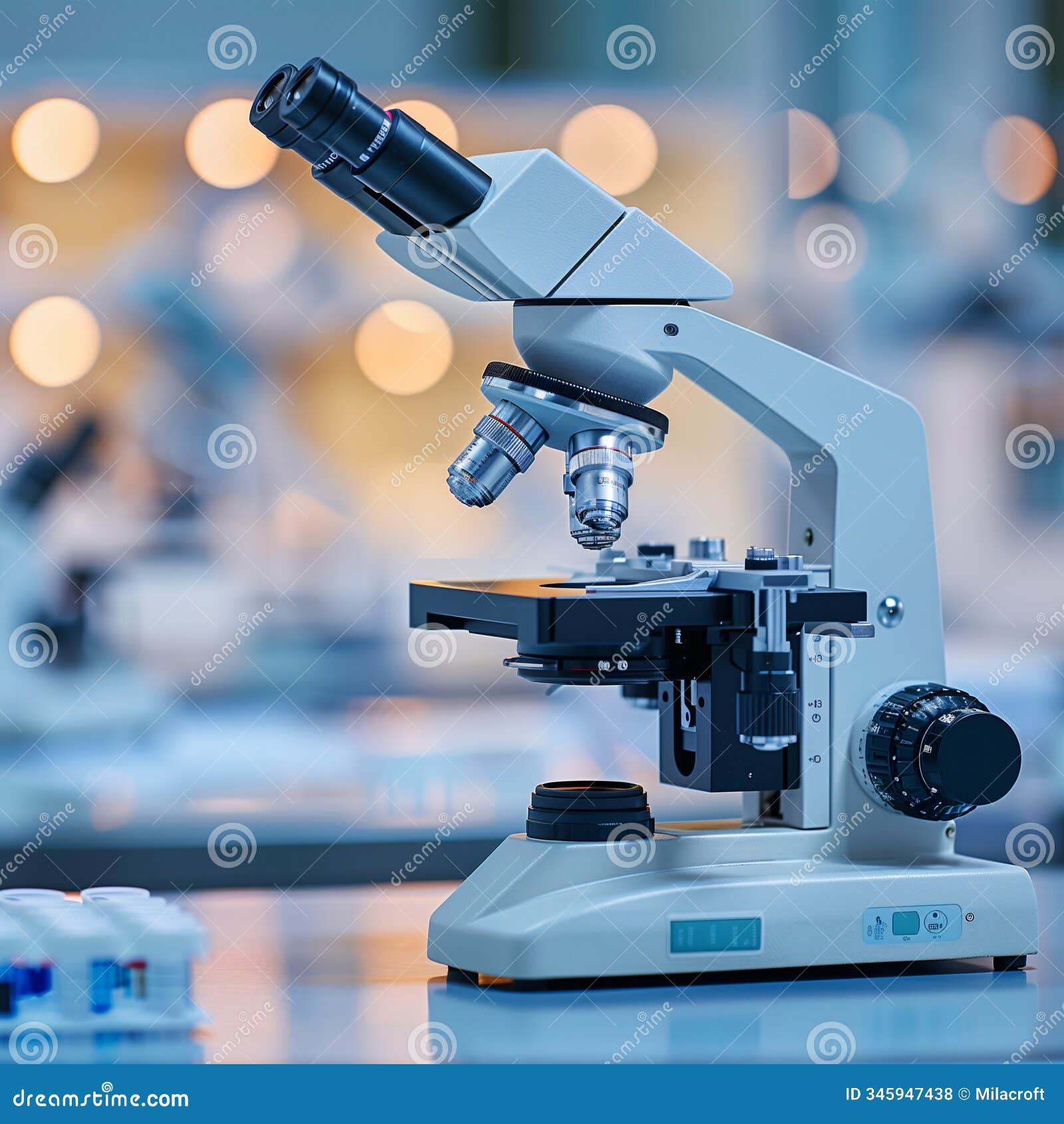 Professional Microscope Standing on a Table in a Laboratory Setting ...