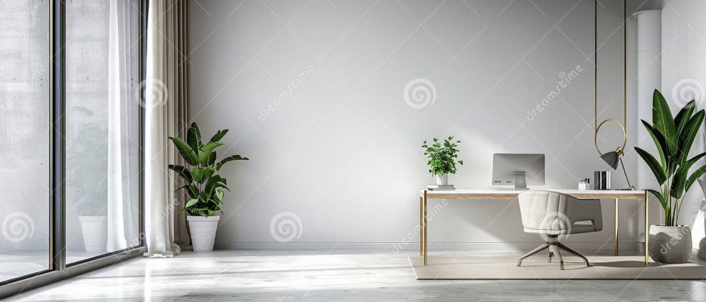 Professional Minimalist Office Setting, Suitable for Presentations and ...