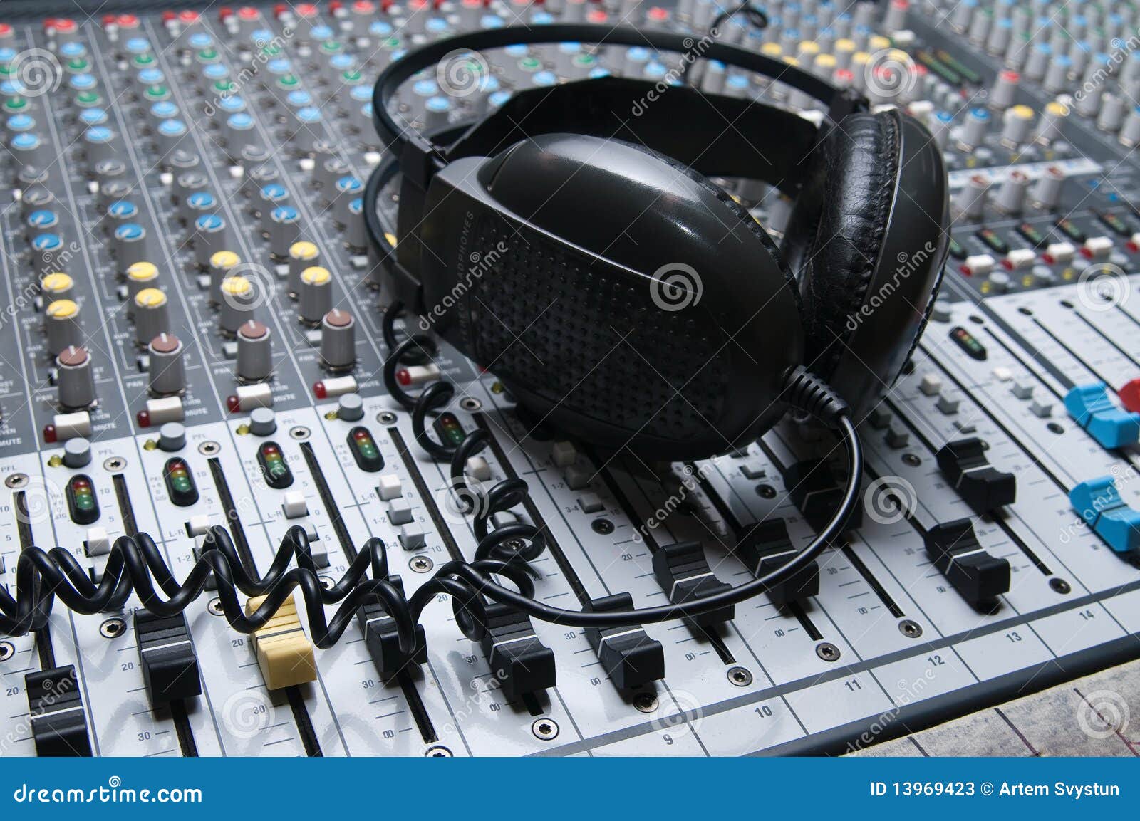 Professional Mixer Close-up Stock Image - Image of frequency, director ...