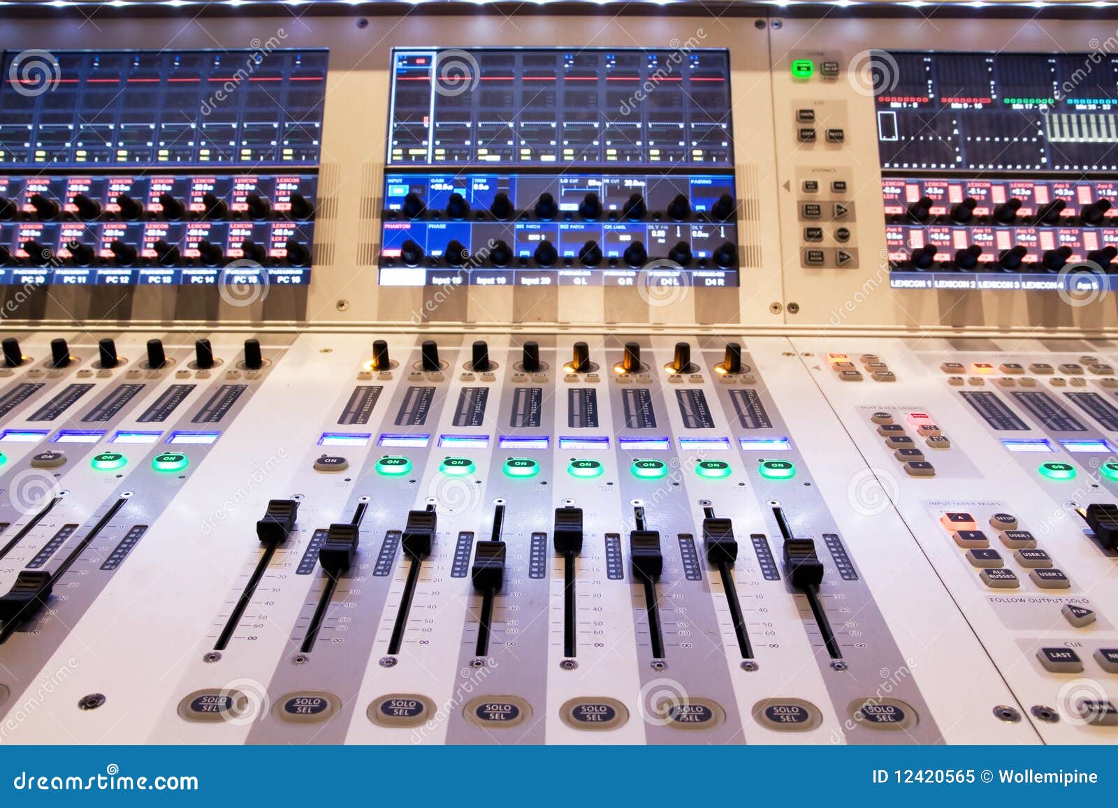 Professional Mixer for Your Recording Stock Image - Image of space ...