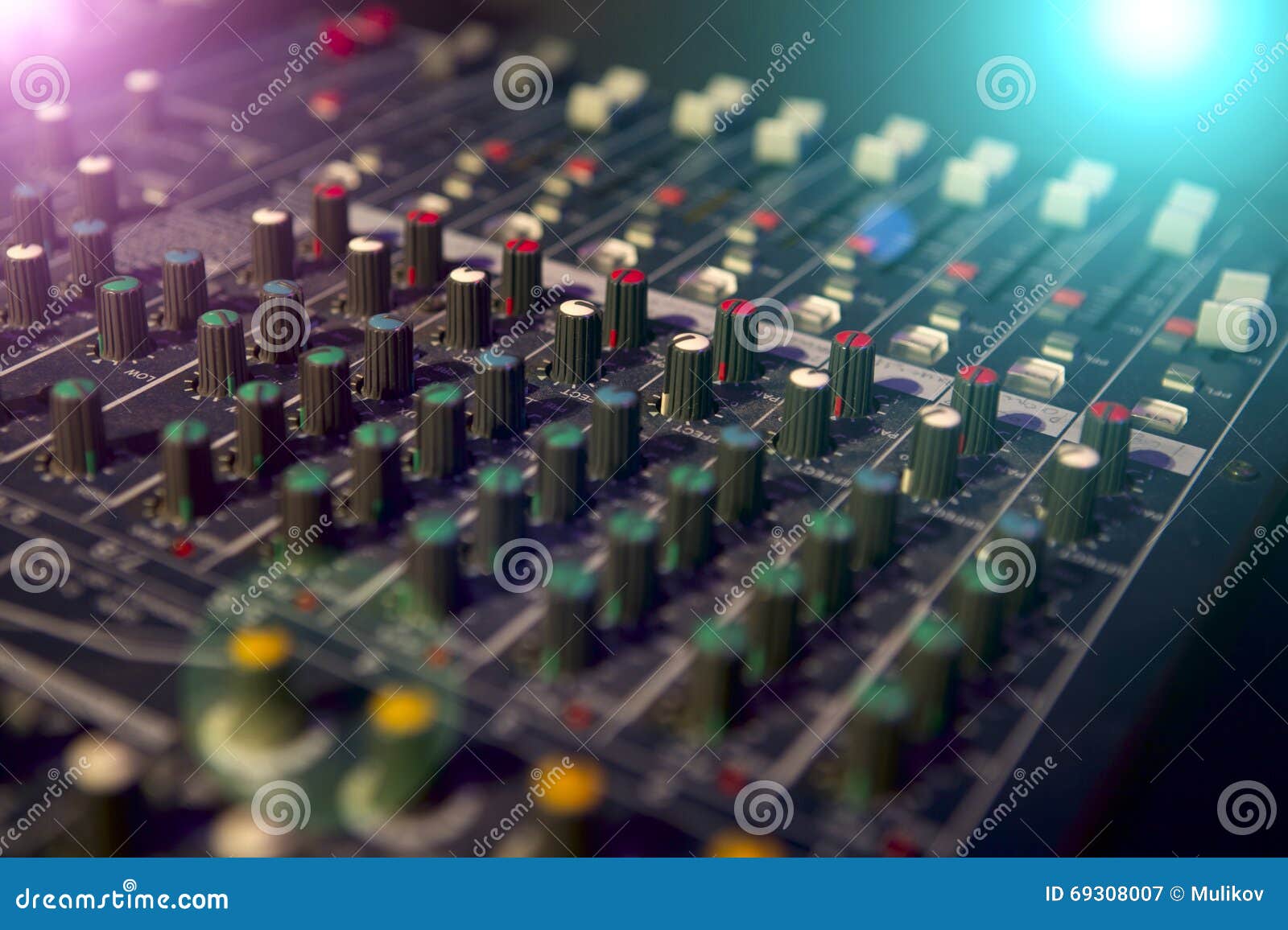 Professional Mixing Console for Audio Recording. Stock Image - Image of ...