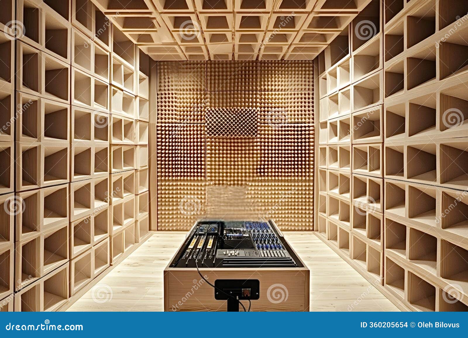Professional Mixing Console in a Recording Studio with Acoustic Treatment Stock Photo - Image of ...