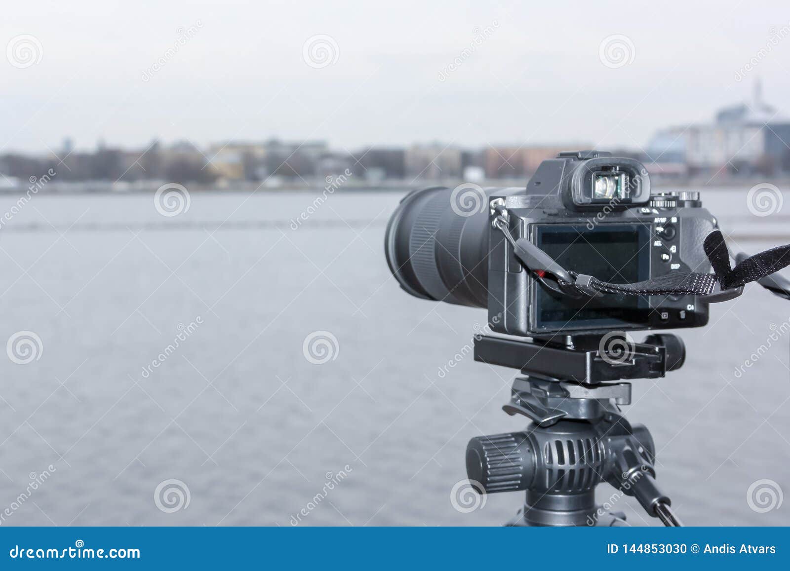 Professional Modern Camera, Empty Area with Copy Space for Your Content ...