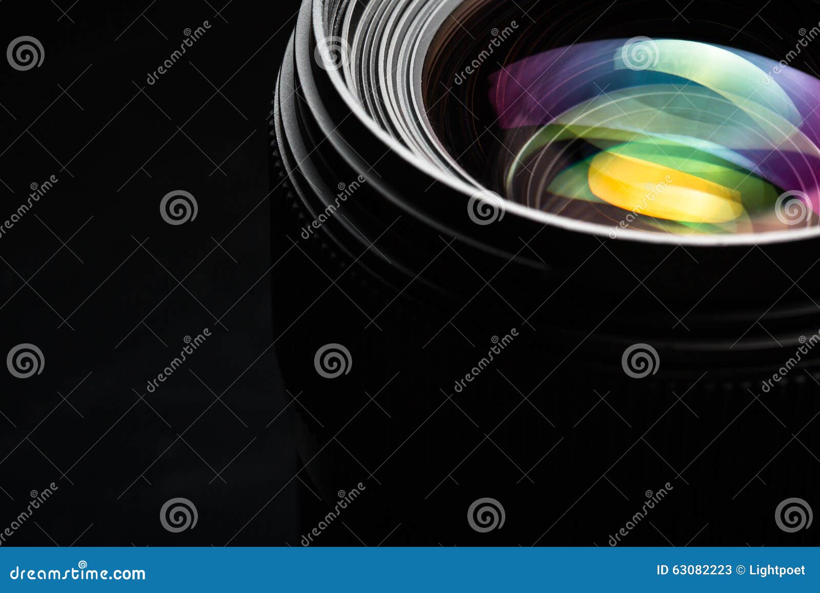 Professional Modern DSLR Camera Lense Ow Key Image Stock Image - Image ...