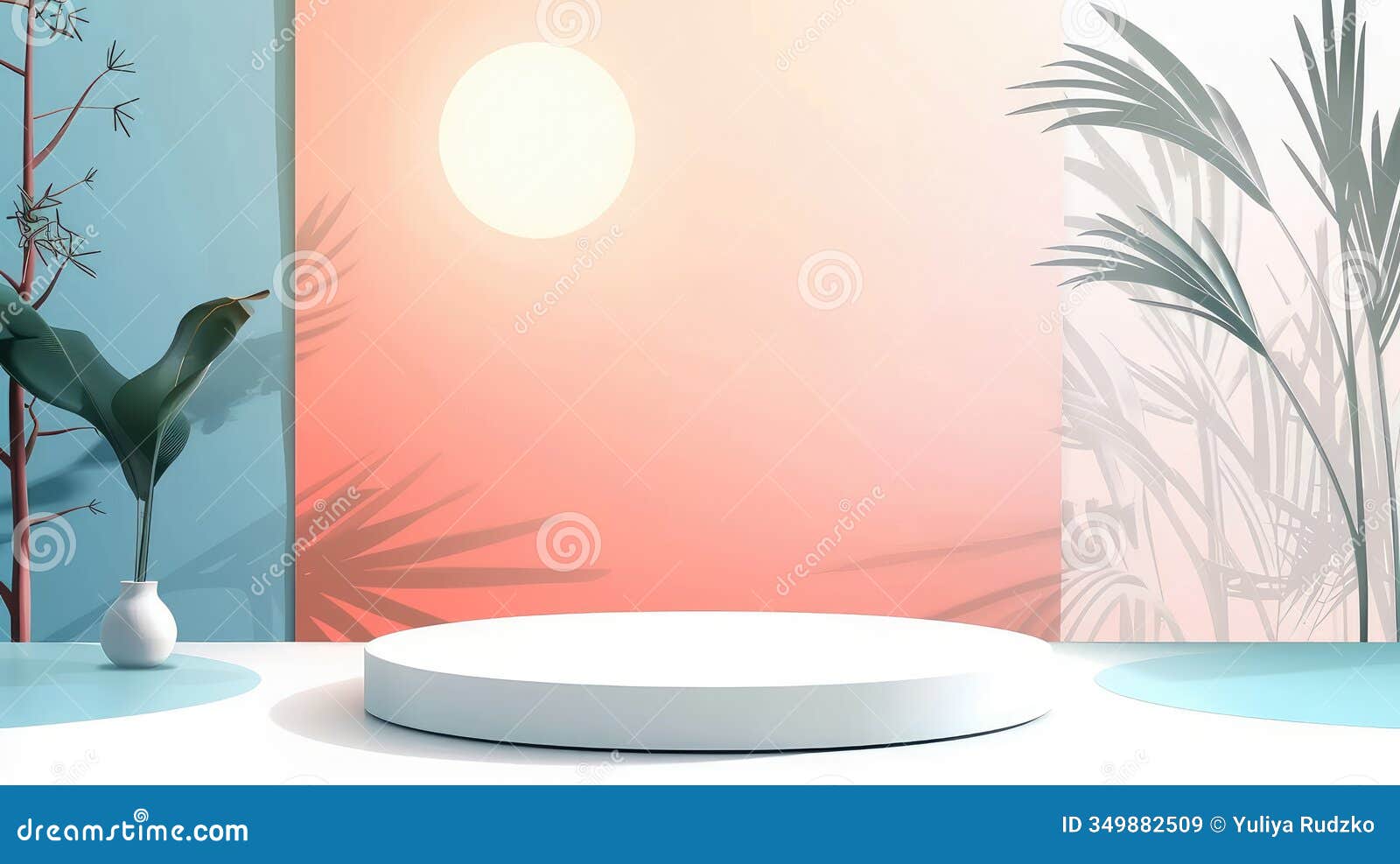 Professional Modern Layout Template with Podium Background, Ideal for ...