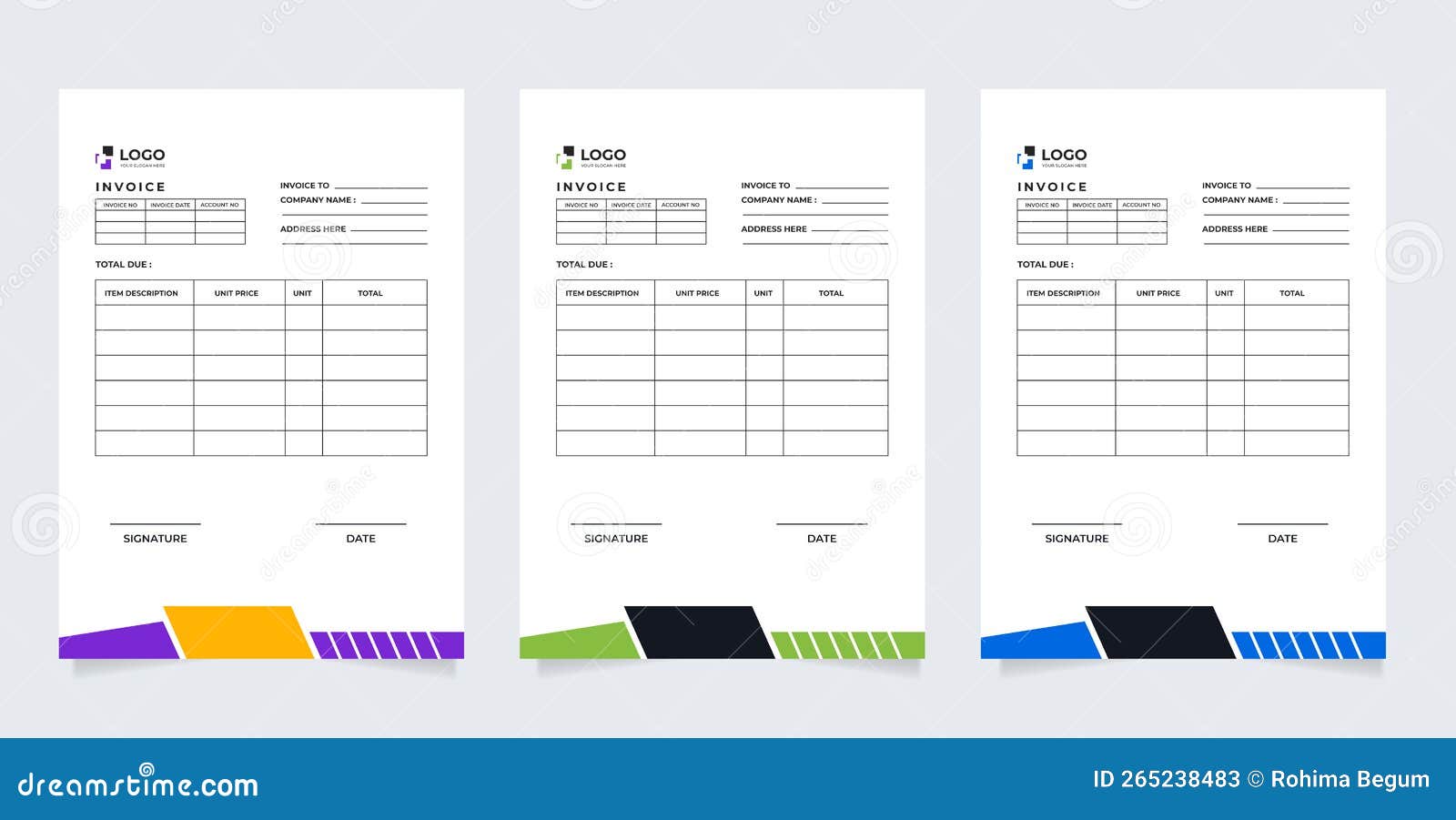 Quotation Invoice Layout Template Paper Sheet. Vector | CartoonDealer ... Quotation Invoice Layout Template Paper Sheet. Vector | CartoonDealer ...