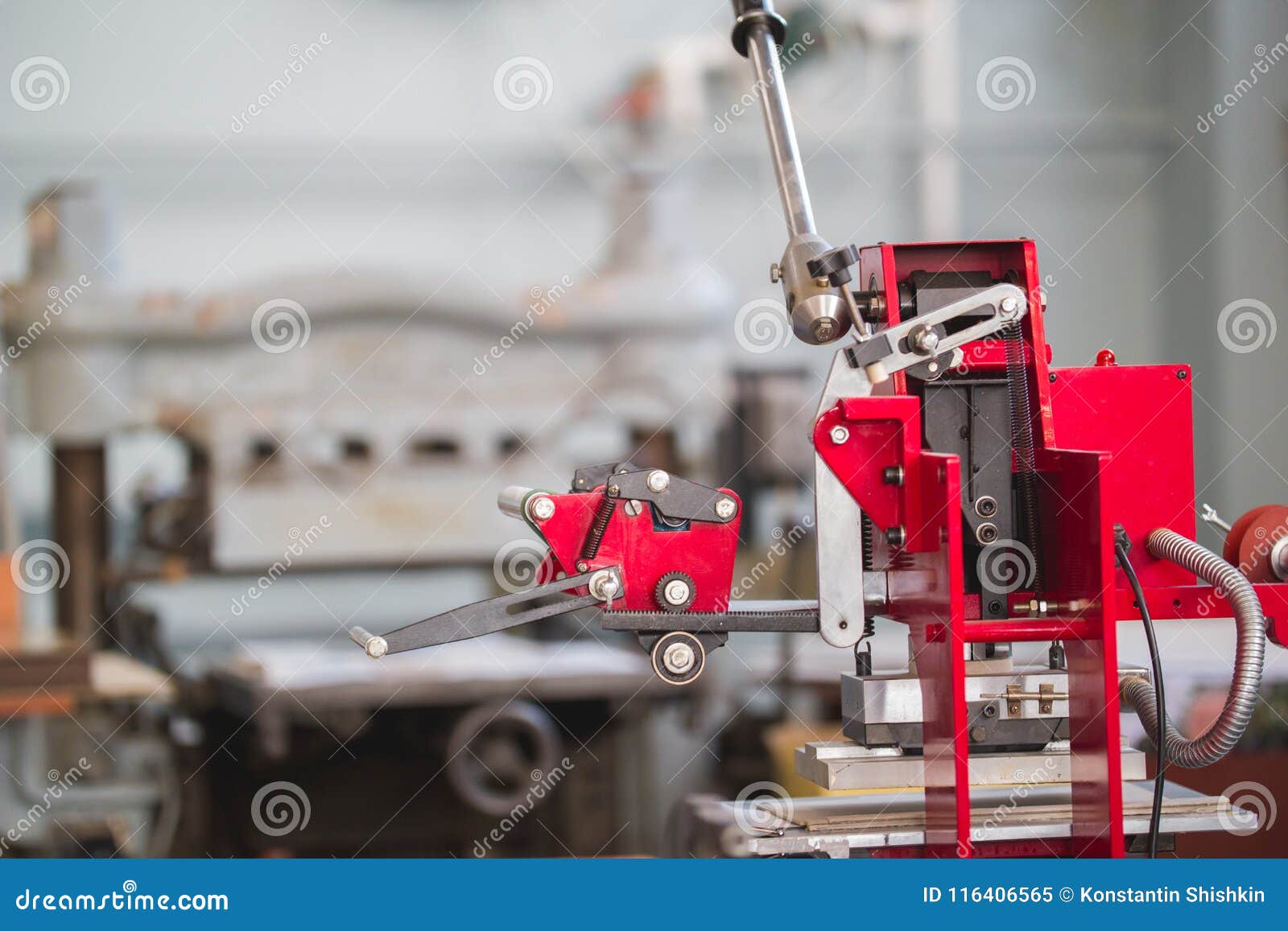 Professional Modern Printing Press Equipment in the Typography Stock ...