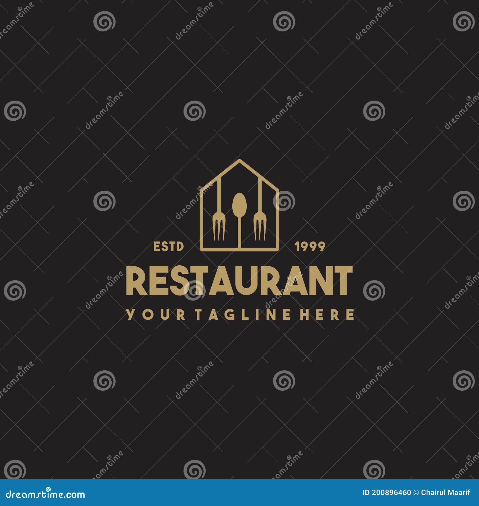 Professional Modern Restaurant Logo Design Stock Illustration ...