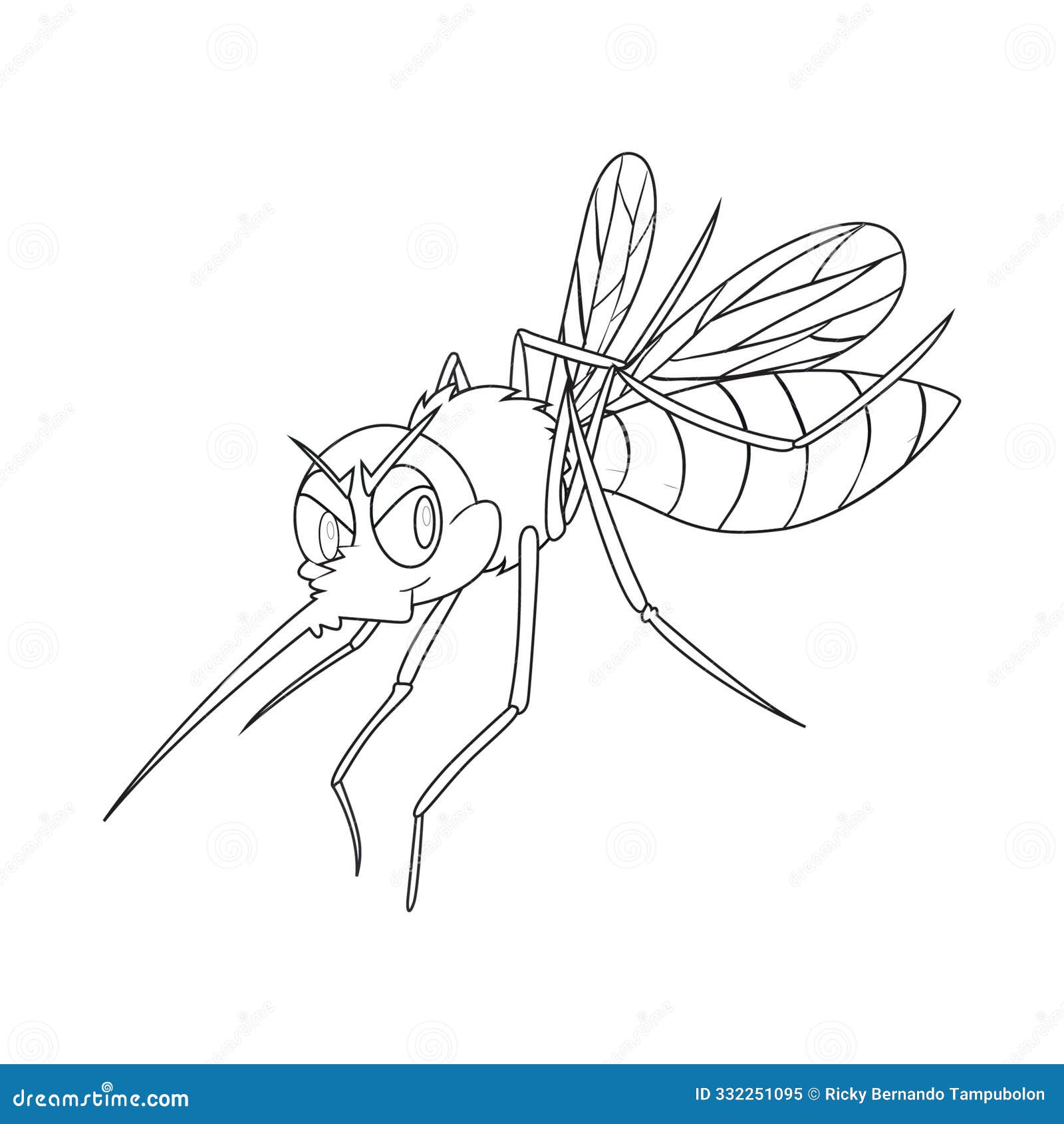 Professional Mosquito Vector Line Art Stock Illustration - Illustration ...