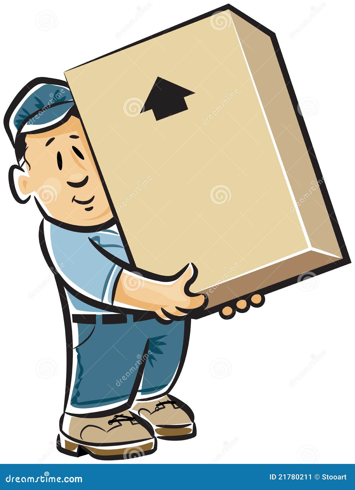 Professional mover stock vector. Illustration of cardboard - 21780211