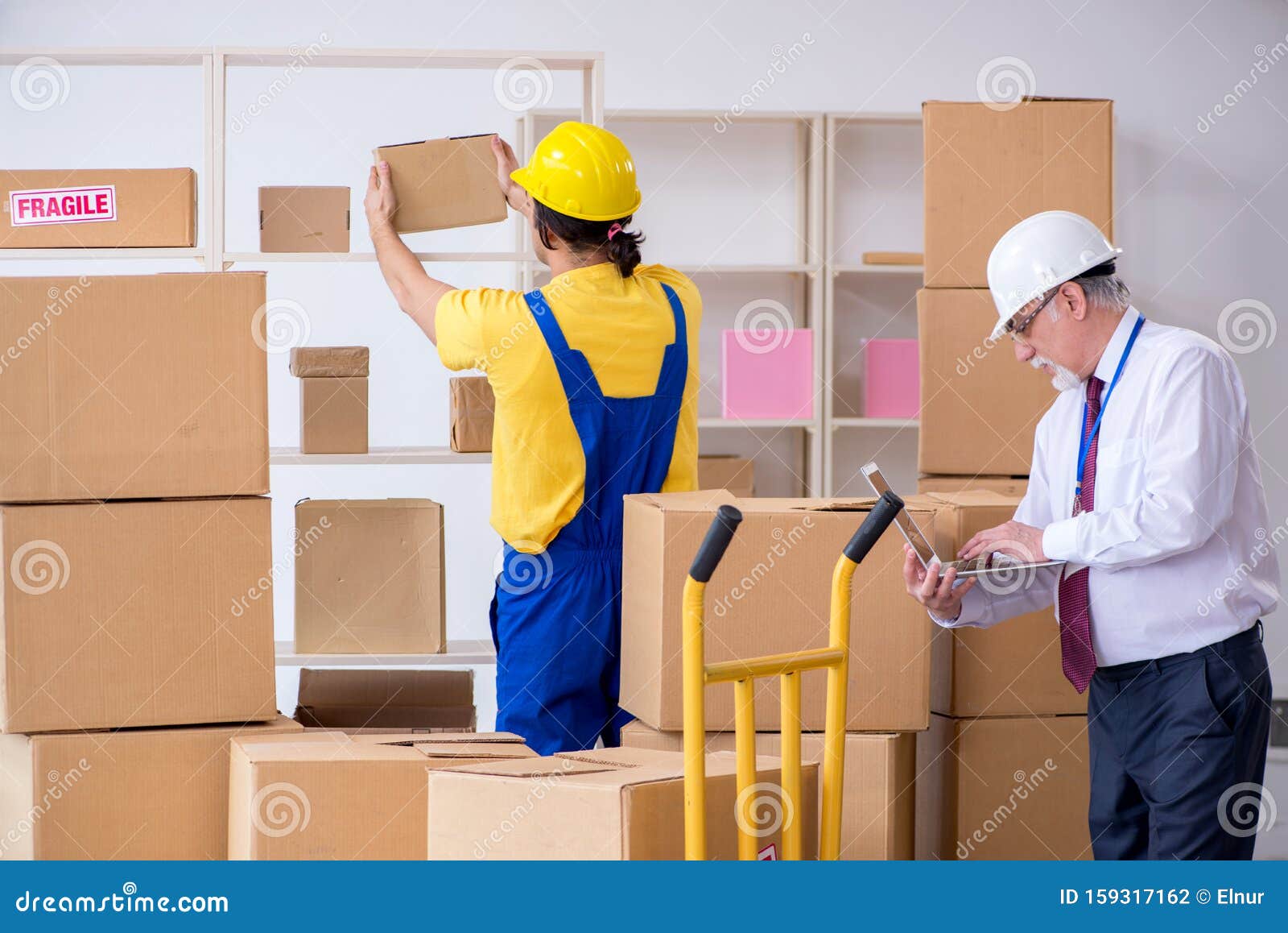 Professional Movers Doing Home Relocation Stock Photo - Image of depot ...