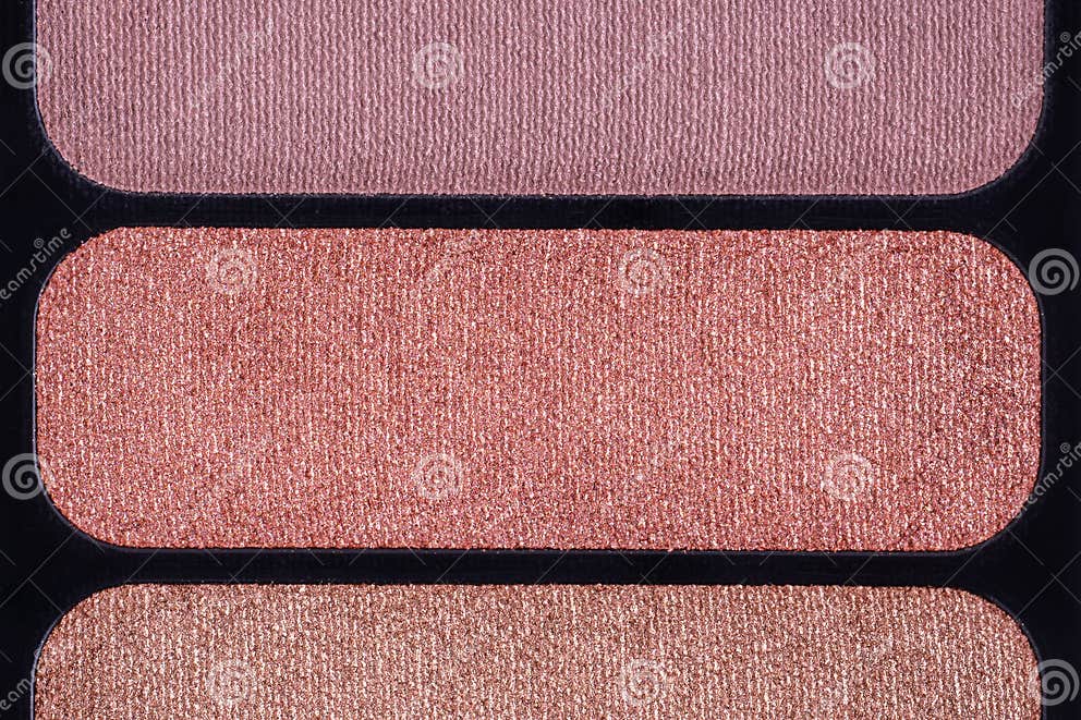 Professional Multicolor Eyeshadow Makeup Palette, Top View. Macro ...