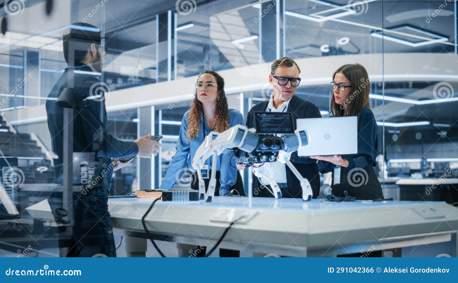 Professional Multicultural Team of Female and Male Engineers Use ...