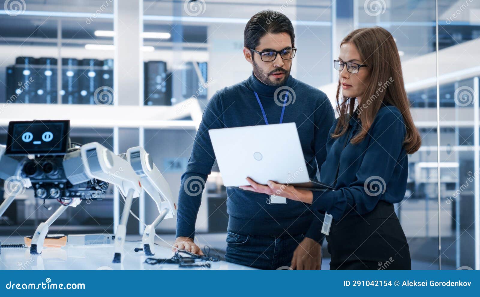 Professional Multicultural Team of Female and Male Engineers Work on ...