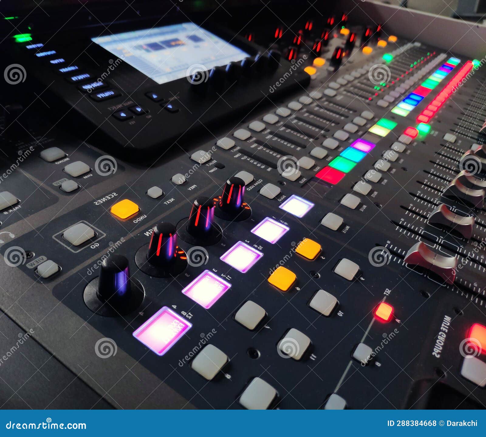 Professional Music Console Background, Sound Equipment Stock Photo ...