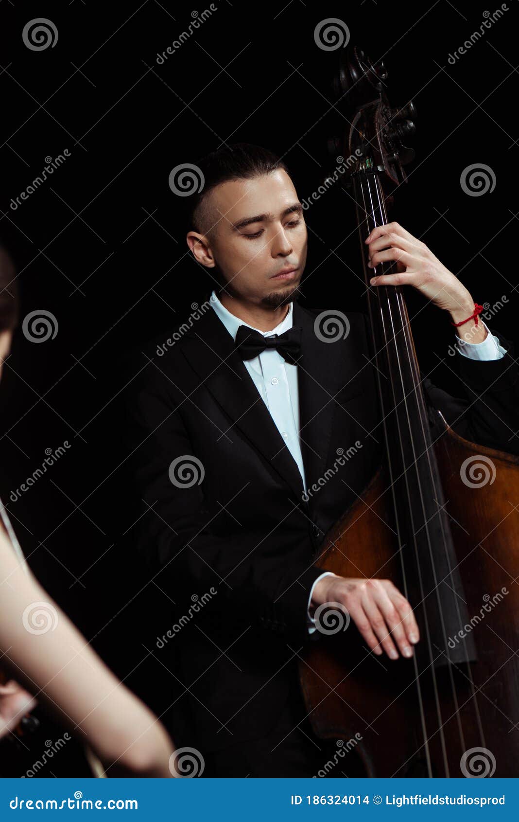 Professional Musicians Playing on Violin and Stock Photo - Image of ...