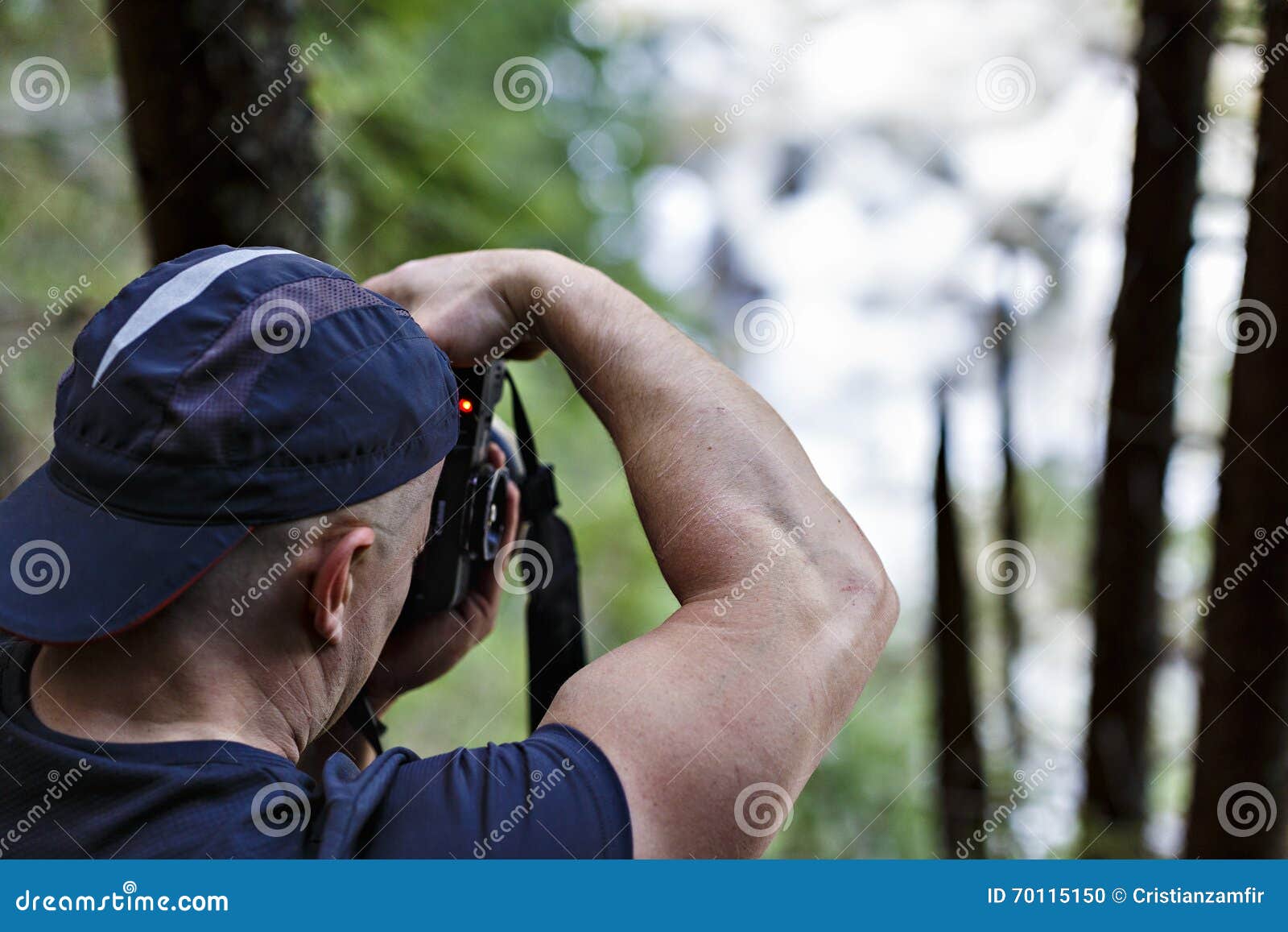 Professional Nature Photographer Working Stock Photo - Image of ...