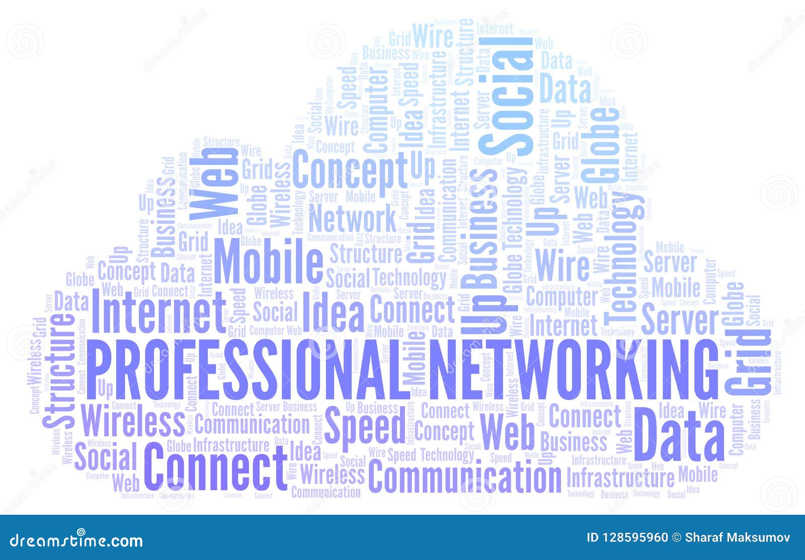 Professional Networking Word Cloud. Stock Illustration - Illustration ...