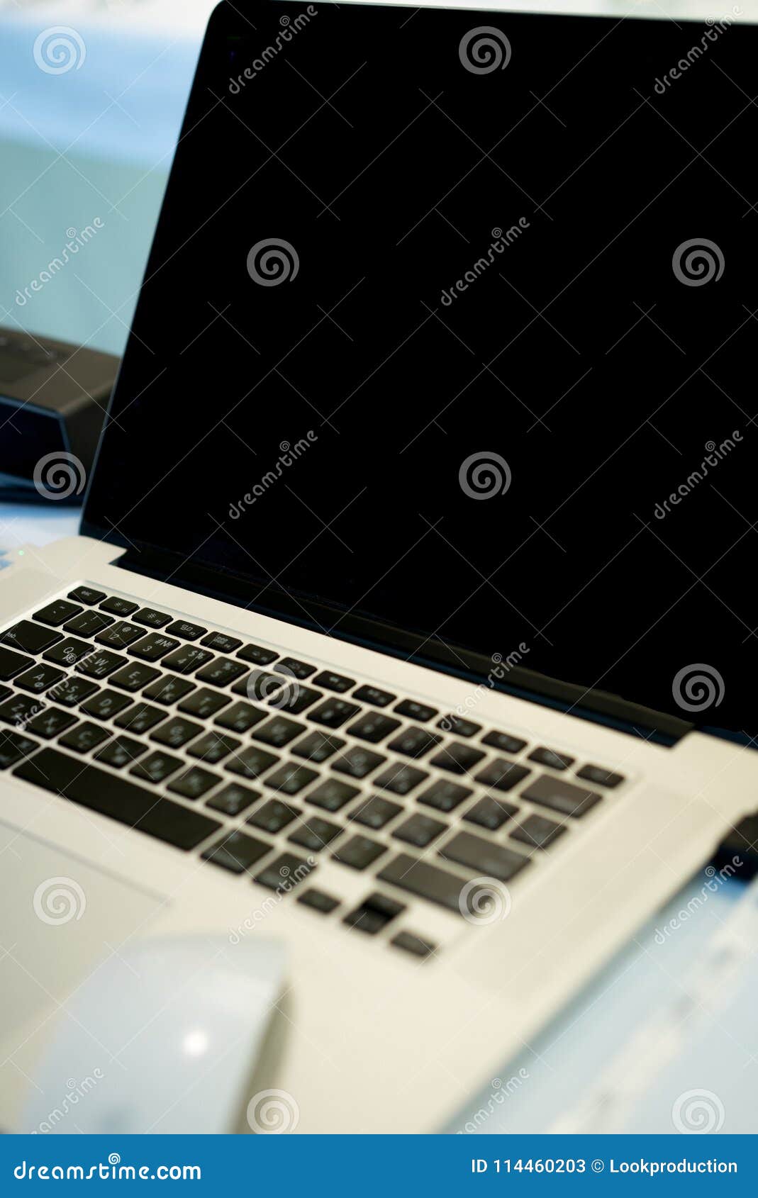 Professional Notebook Computer Stock Image - Image of opened, device ...