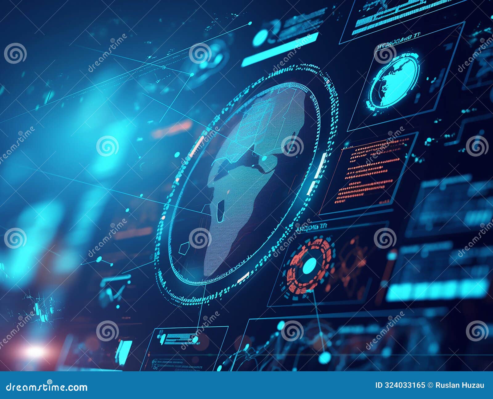 Professional Office for Work with Large Windows Stock Image - Image of ...