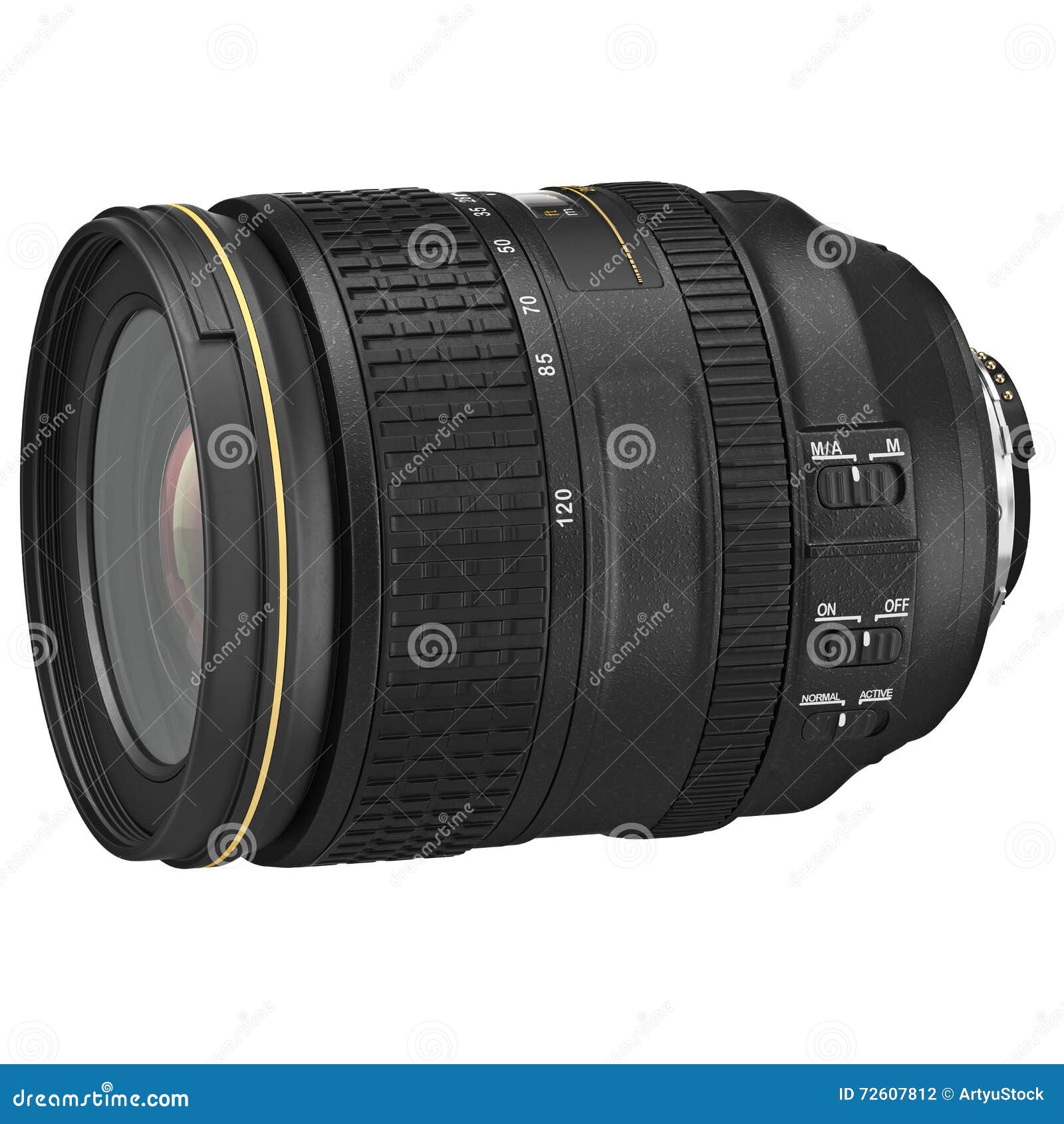 Professional Optical Camera Lens Stock Illustration - Illustration of ...