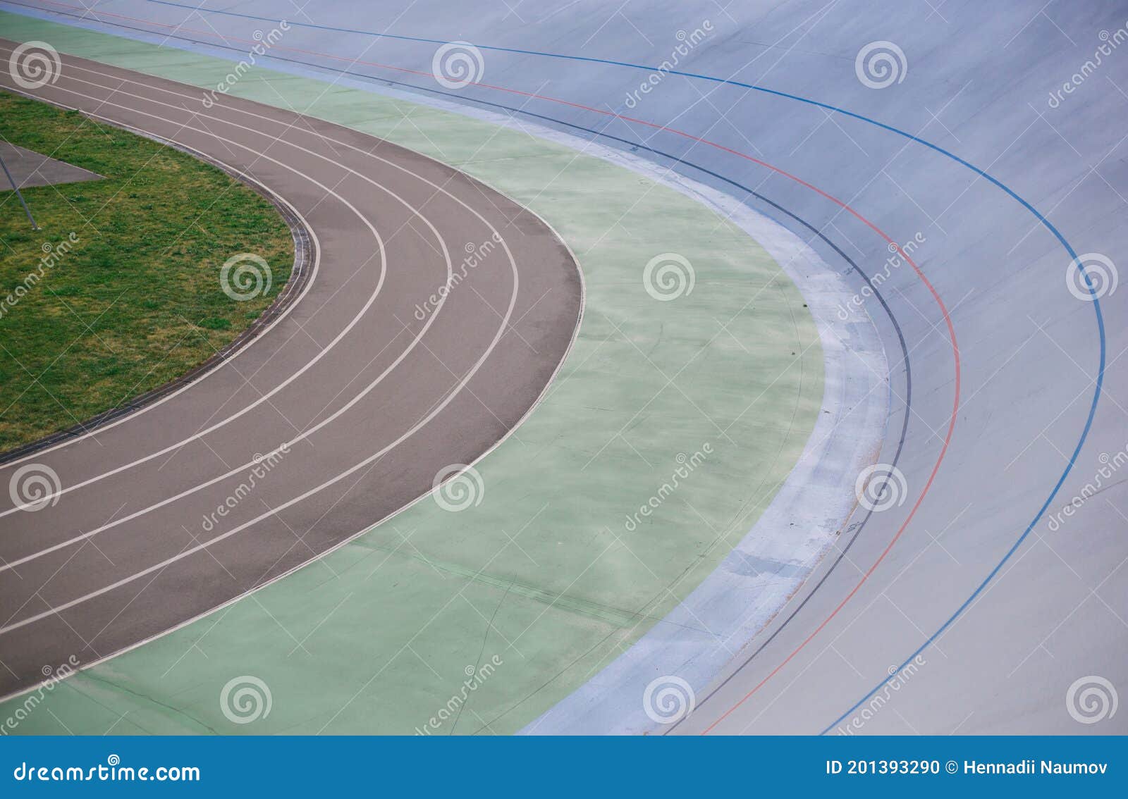 Professional Outdoor Cycling Track at the Stadium Stock Photo - Image ...