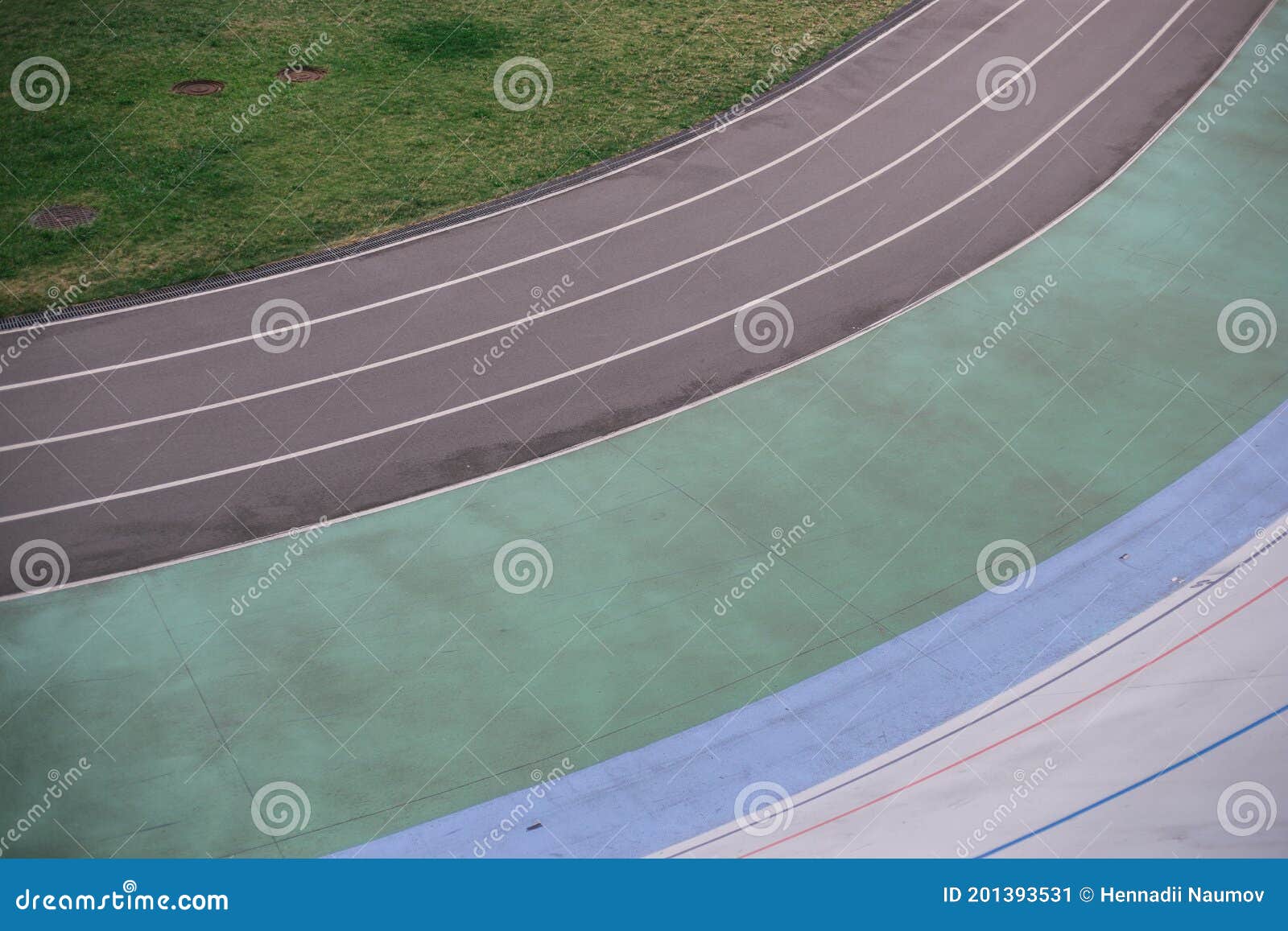 Professional Outdoor Cycling Track at the Stadium Stock Image - Image ...