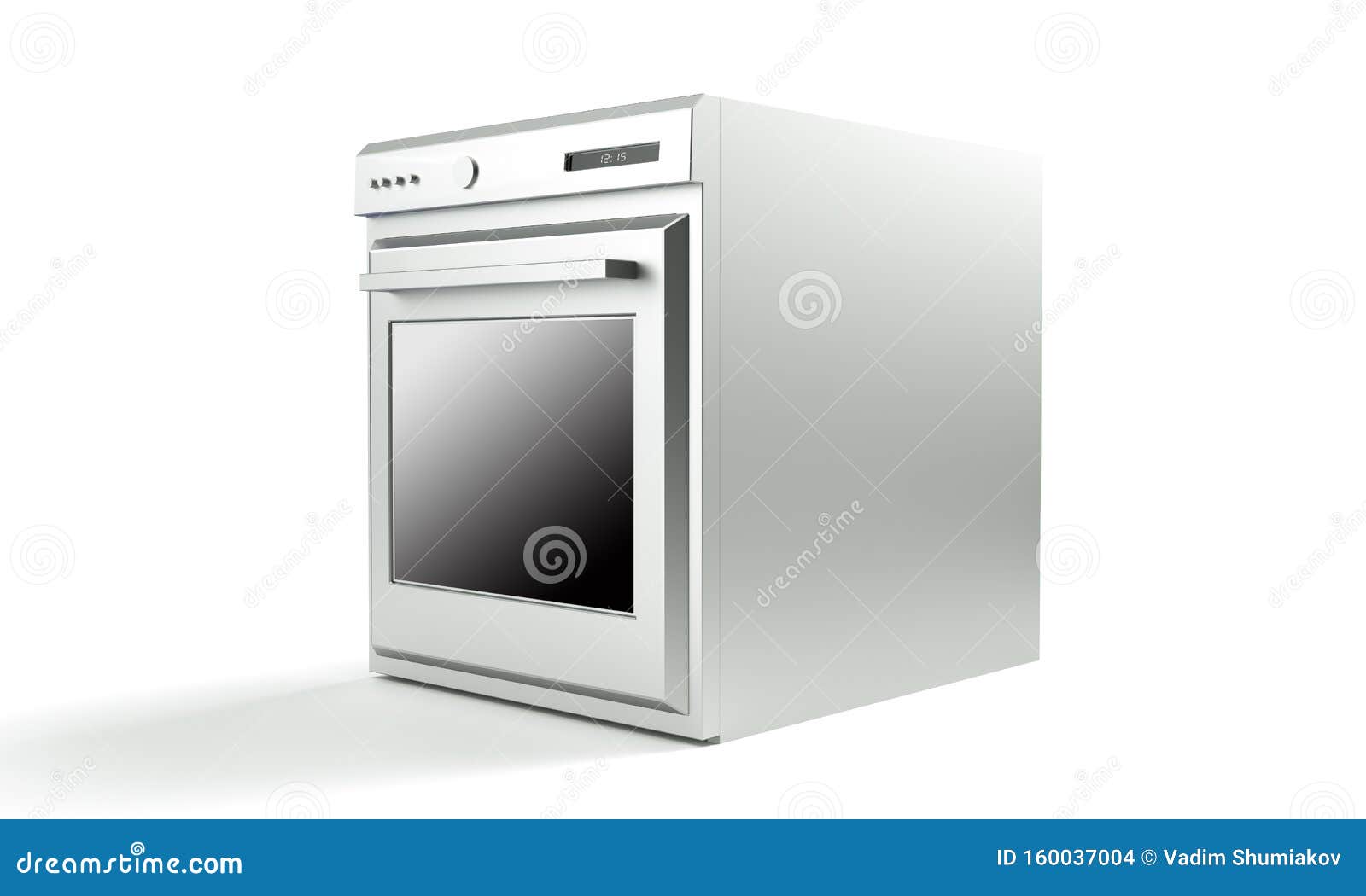 Professional Oven on a White Background 3d Render Stock Illustration ...