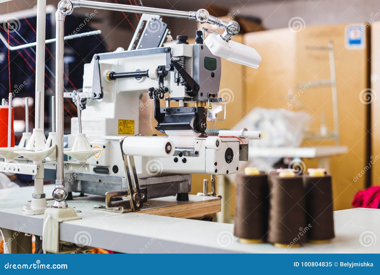 Professional Overlock Sewing Machine Stock Image - Image of manufacture ...