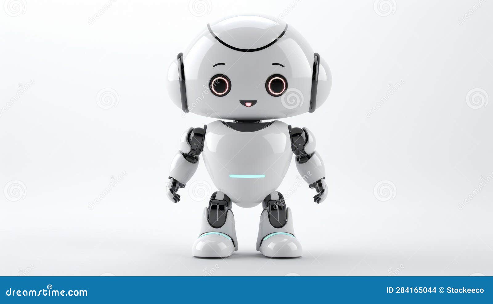 Professional Packaging Robot: Friendly, Helpful, and Smiling Stock ...