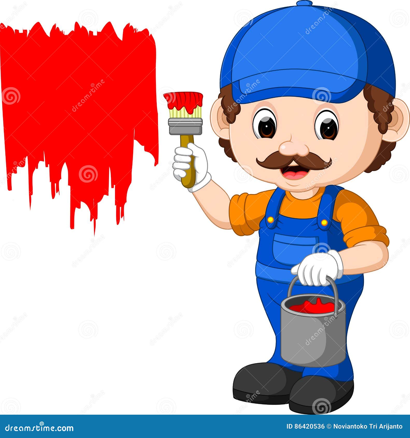 Professional Painter Cartoon Stock Vector - Illustration of people ...