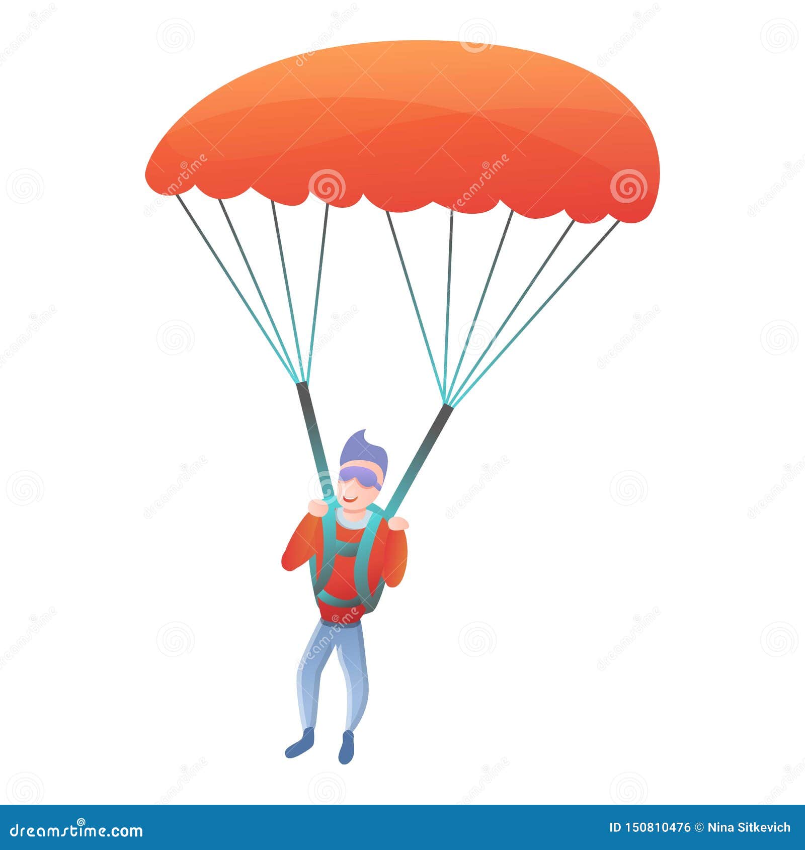 Vector Set Of Parachuter | CartoonDealer.com #144478558