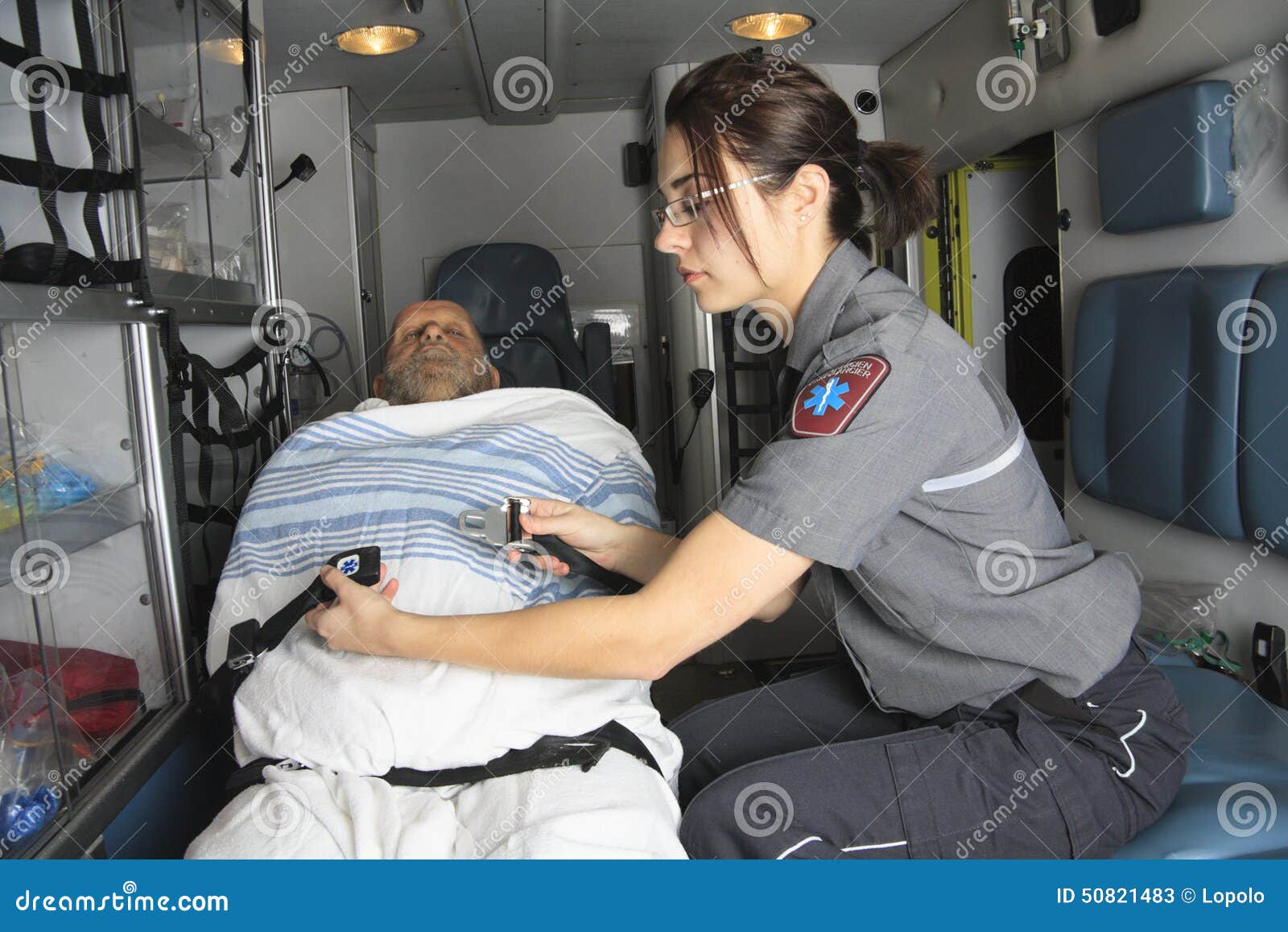 Professional Paramedics Giving Unconscious Men Stock Image - Image of ...
