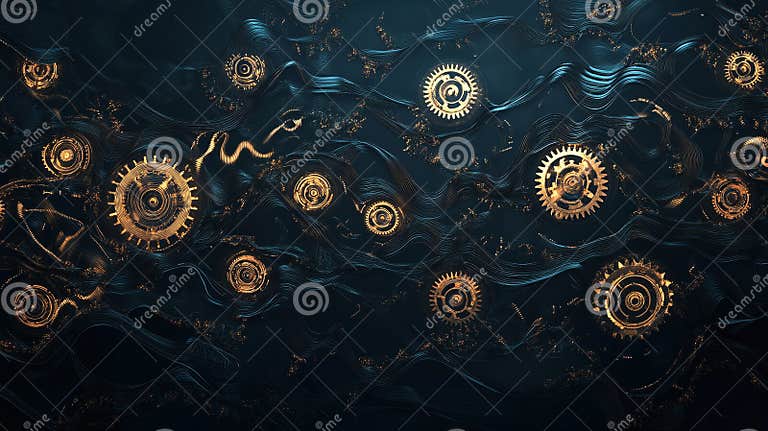 Professional Pattern with Subtle Gear and Mechanism Designs Stock ...