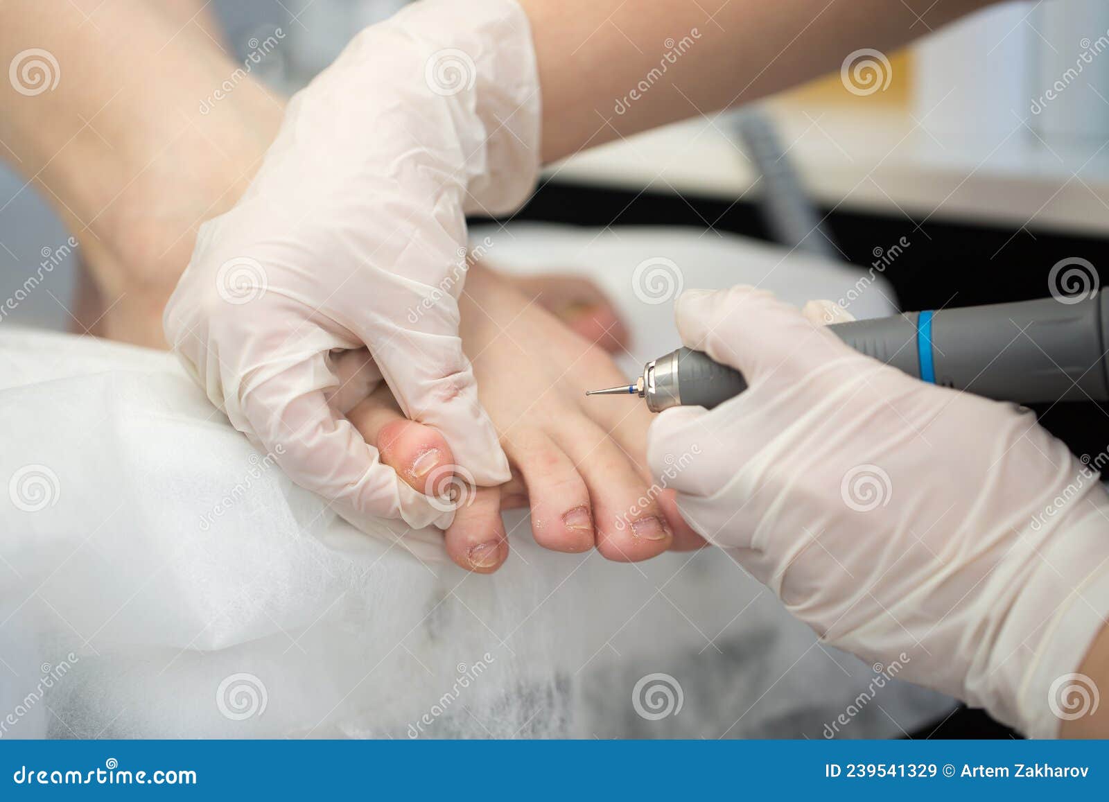Professional Pedicure Master Making Pedicure in Salon. Stock Image ...