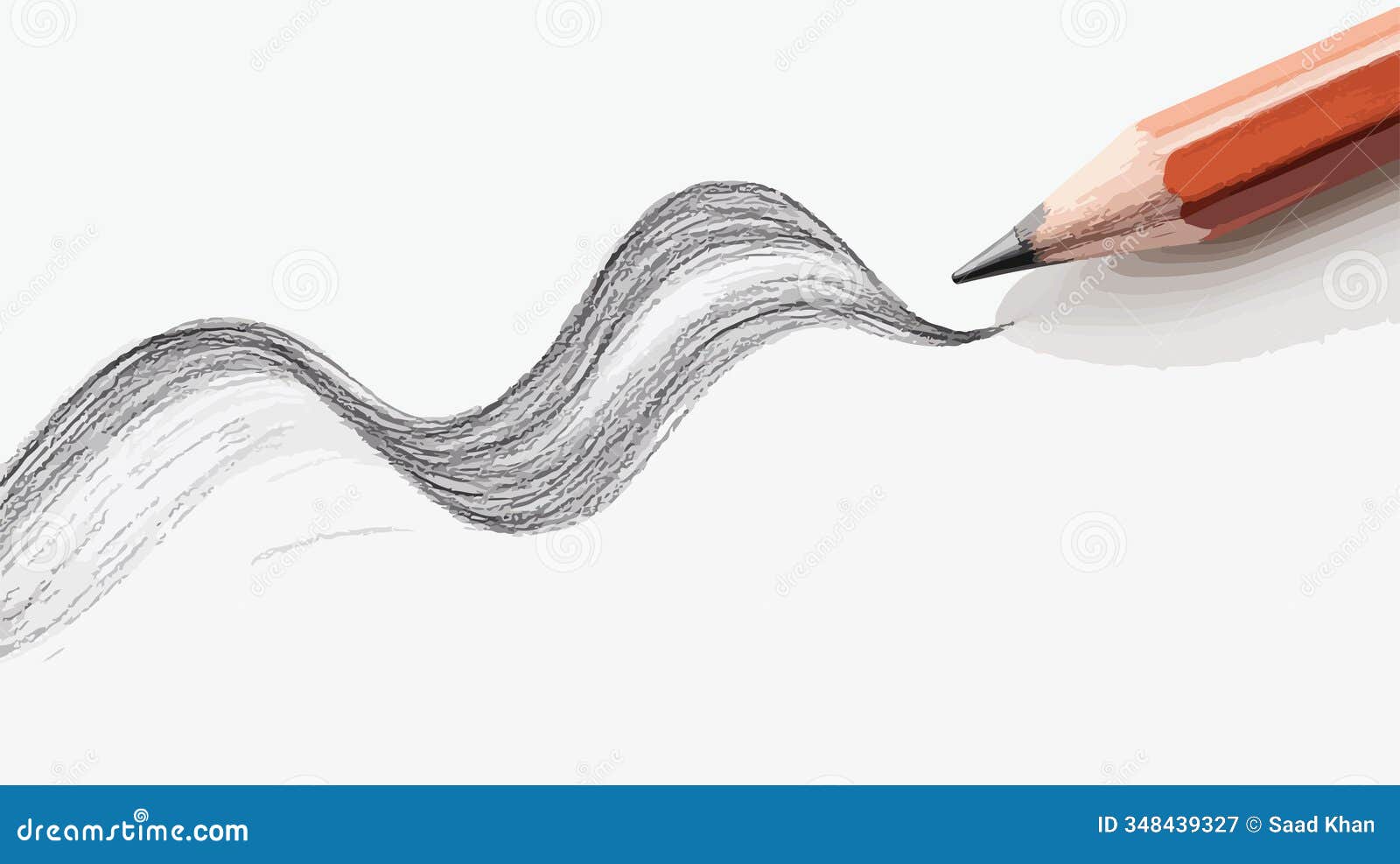 Professional Pencil Sketching, Drawing, and Writing on Wavy Surface ...
