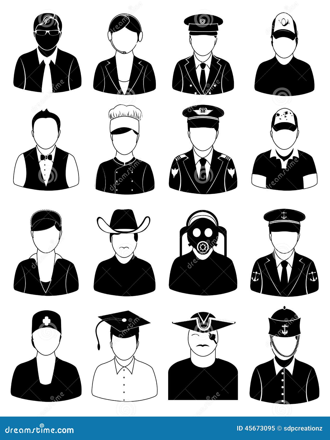 Professional people avatar stock vector. Illustration of person - 45673095