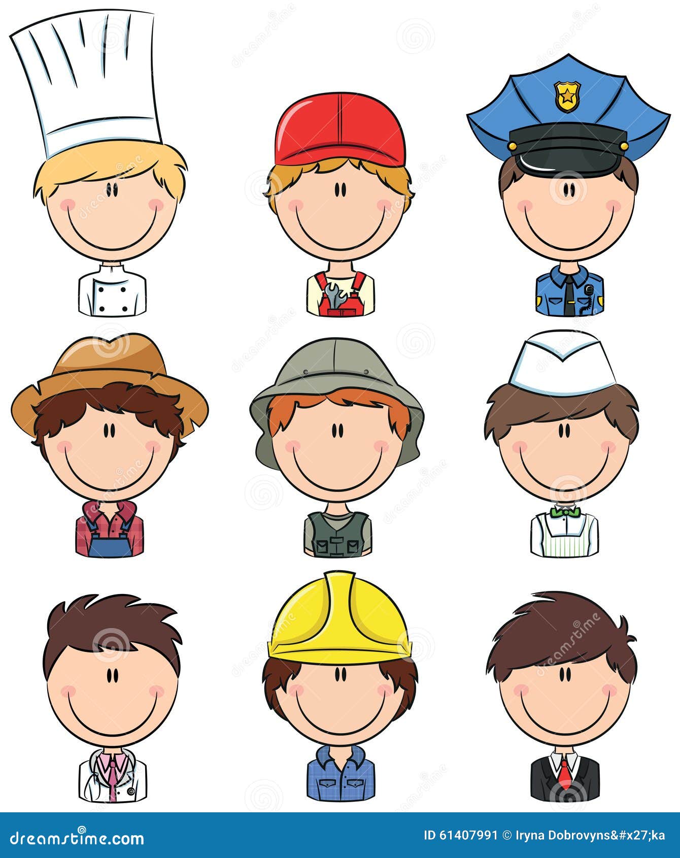 Professional People Avatars Stock Vector - Illustration of males, face ...