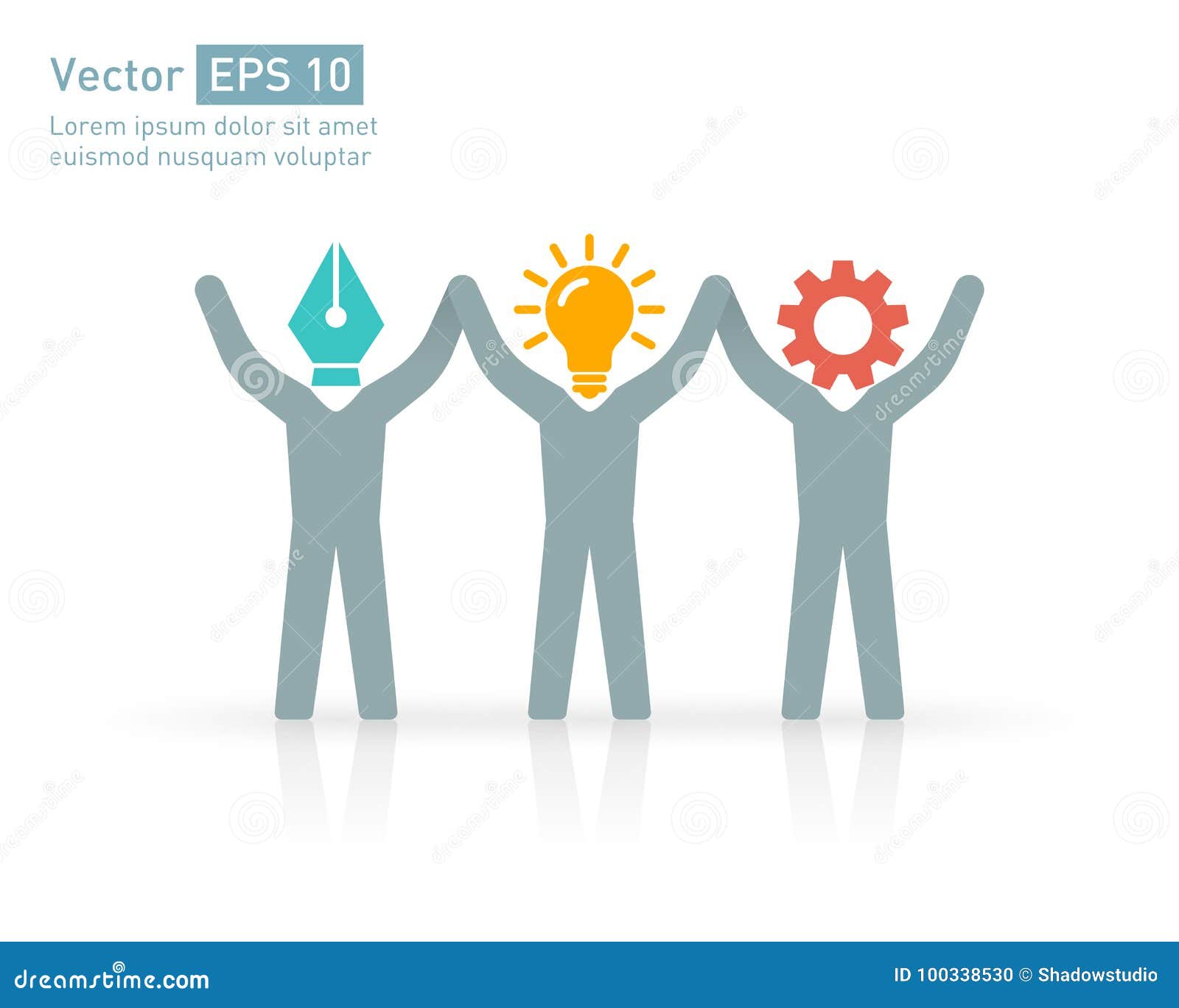 Professional People in Expert Team with a Great Idea Stock Vector ...