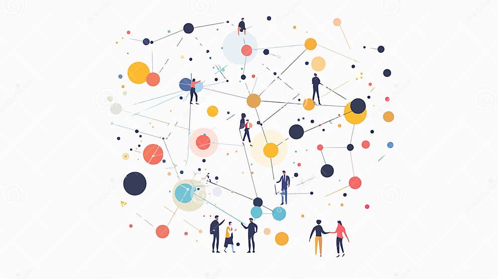 Professional People Network in a Community Connection Concept Stock ...