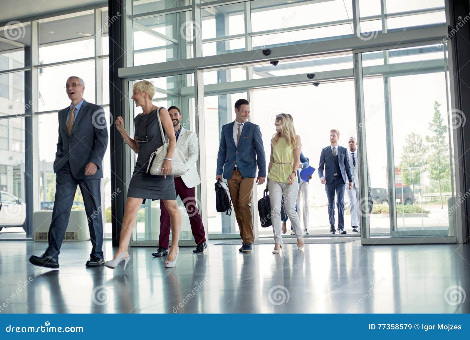 Professional People on the Way in Building Stock Image - Image of ...