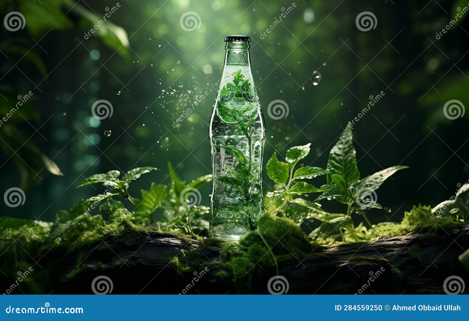 A Professional Photo of a Bottle of Spring Water on a White Background ...