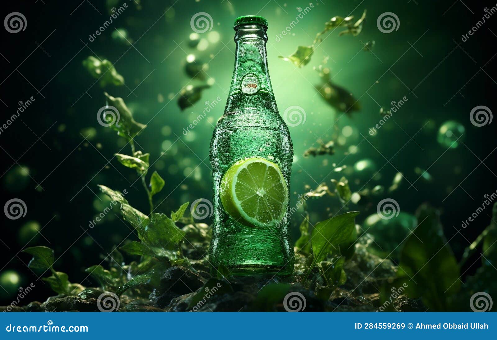 A Professional Photo of a Bottle of Spring Water on a White Background ...