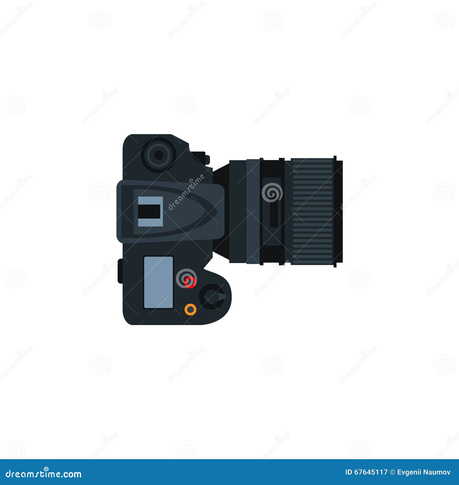Professional Photo Camera Top View Stock Vector - Illustration of frame ...