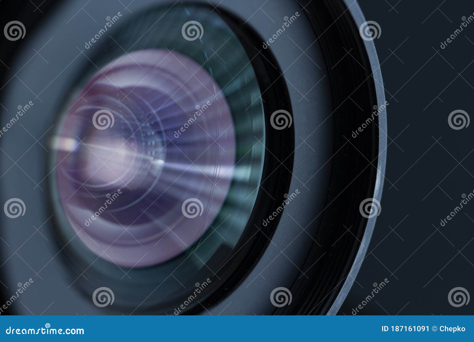 Professional Photo Lens with Reflection Closeup Stock Image - Image of ...