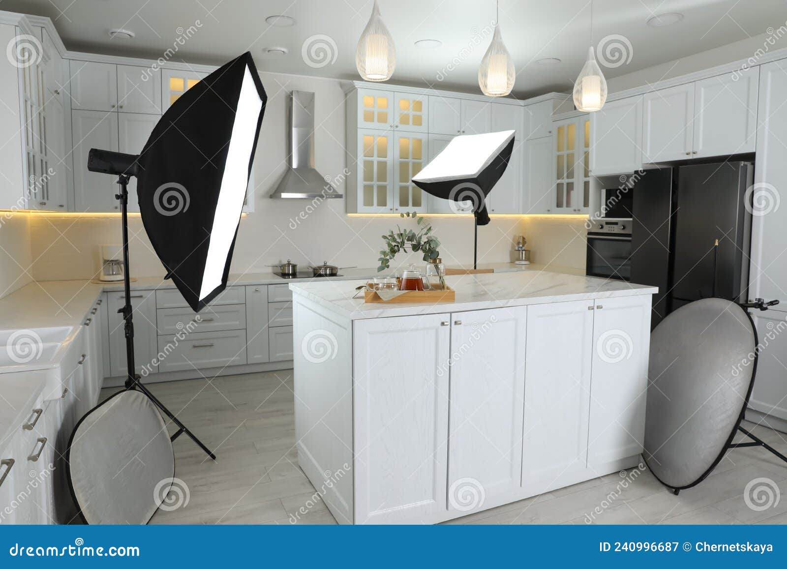 Professional Photo Studio Equipment Prepared for Shooting Kitchen ...