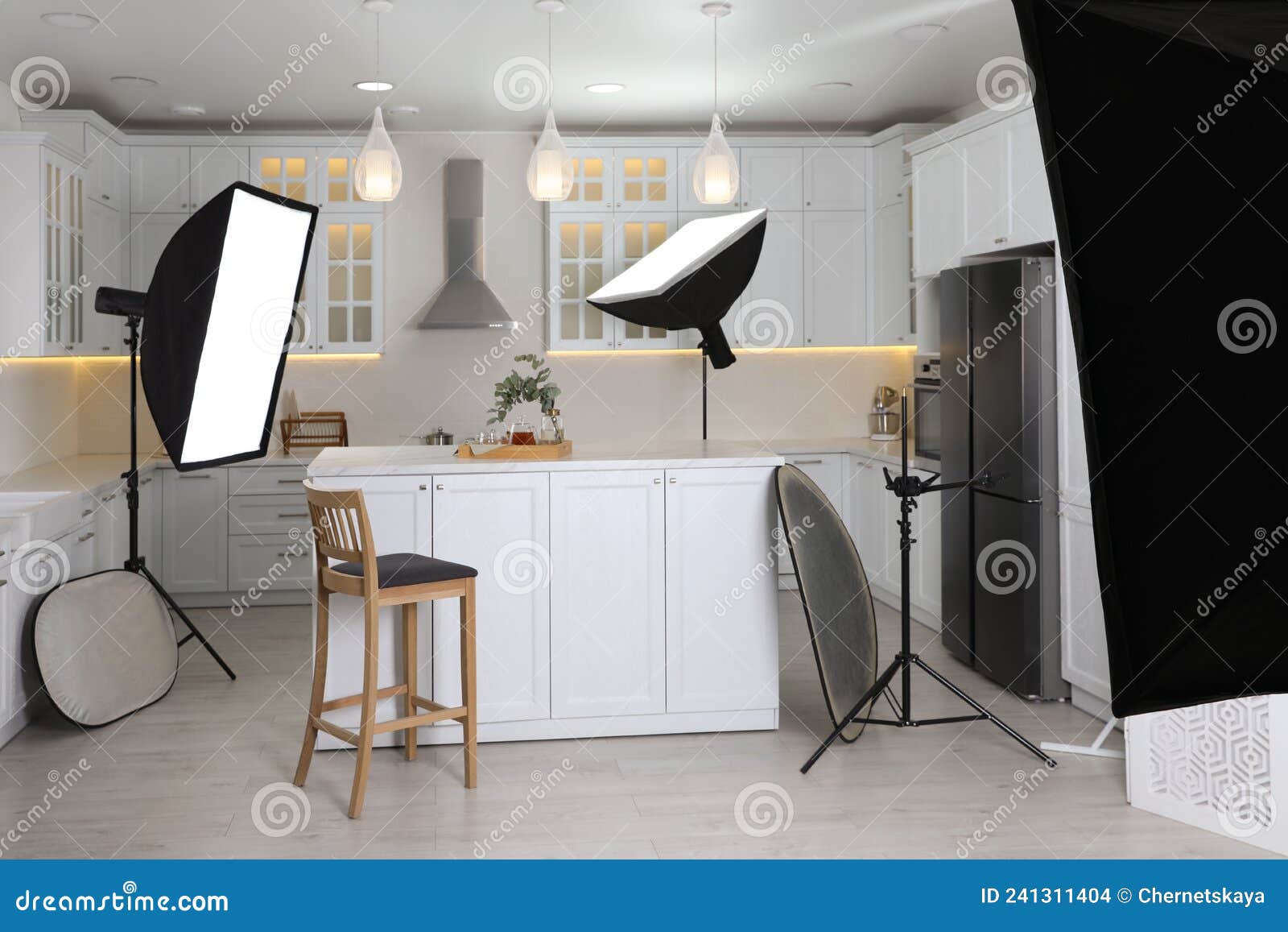 Professional Photo Studio Equipment Prepared for Shooting Kitchen ...